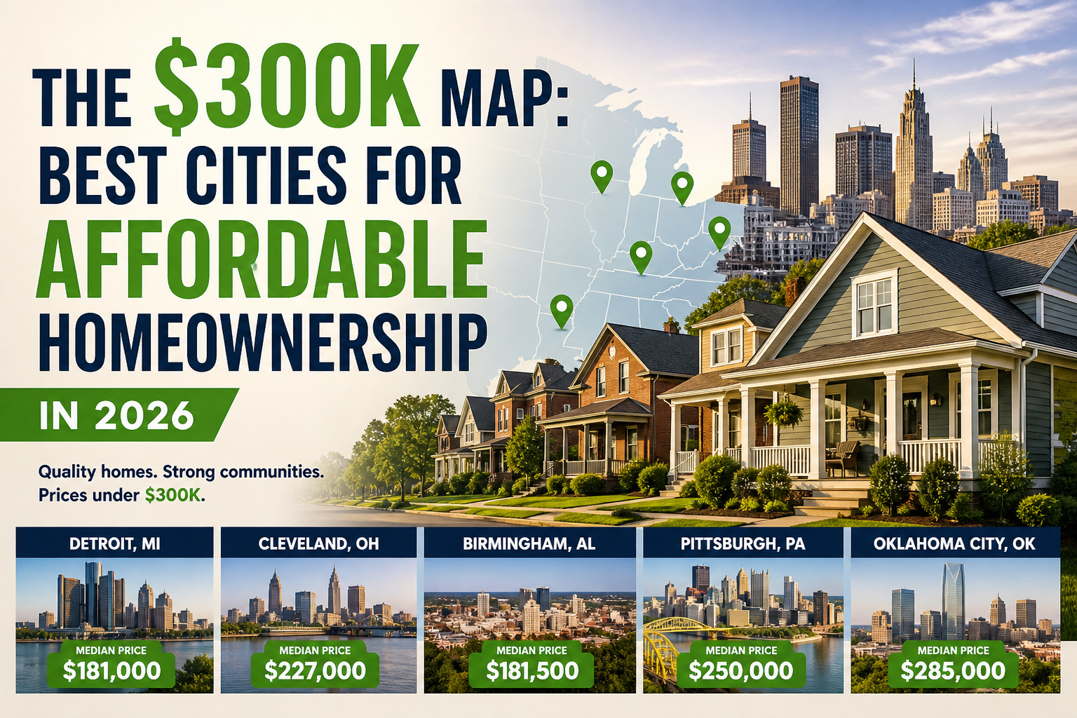 The $300K Map: Best Cities for Affordable Homeownership in 2026